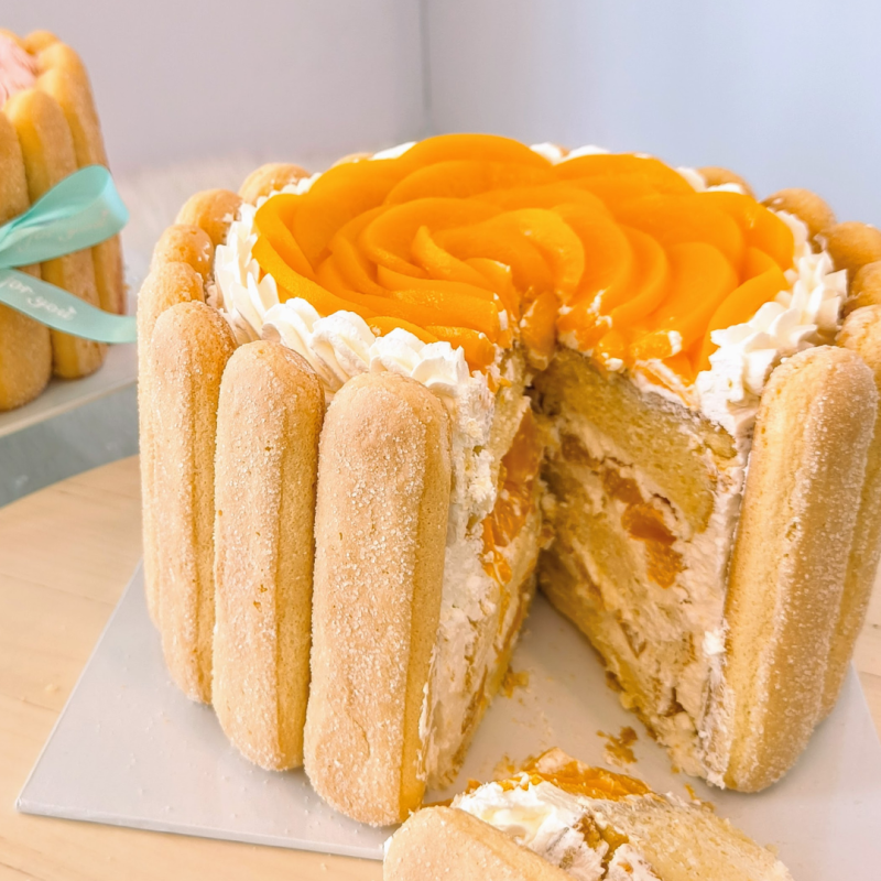 Peach Charlotte Fruit Cake 7 inches – Good Times DIY