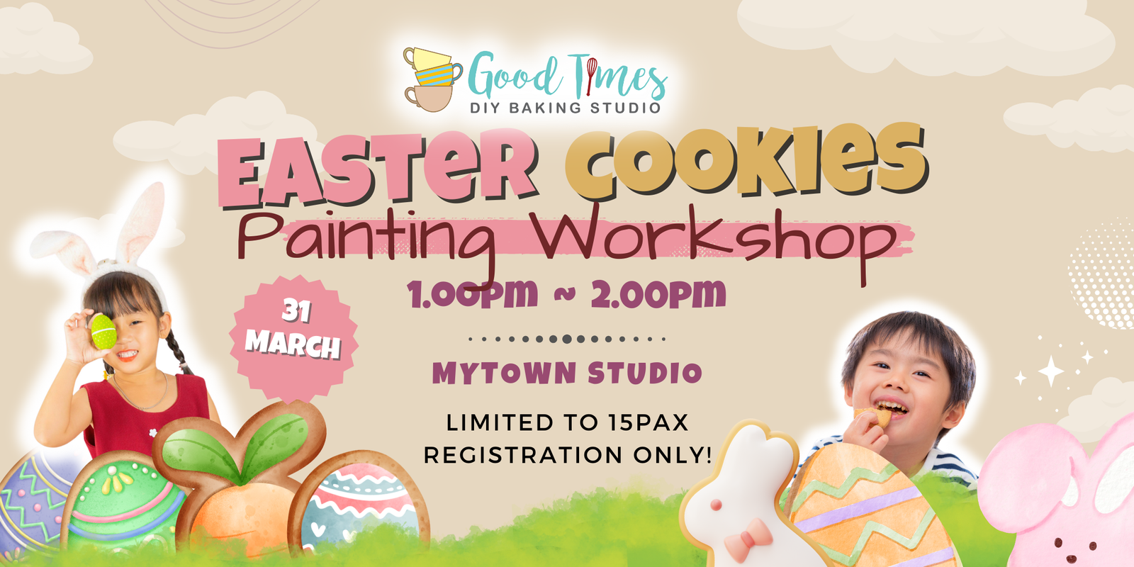 Hop Into Easter with Cookie Art at Good Times DIY Baking Studio – Good ...